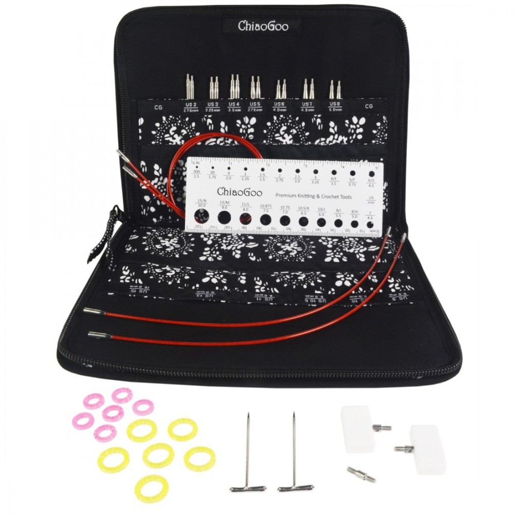 Комплект игли за обръчи Chiaogoo Twist Lace 10см 2 75 5 00мм [s] Oнлайн магазин за прежди