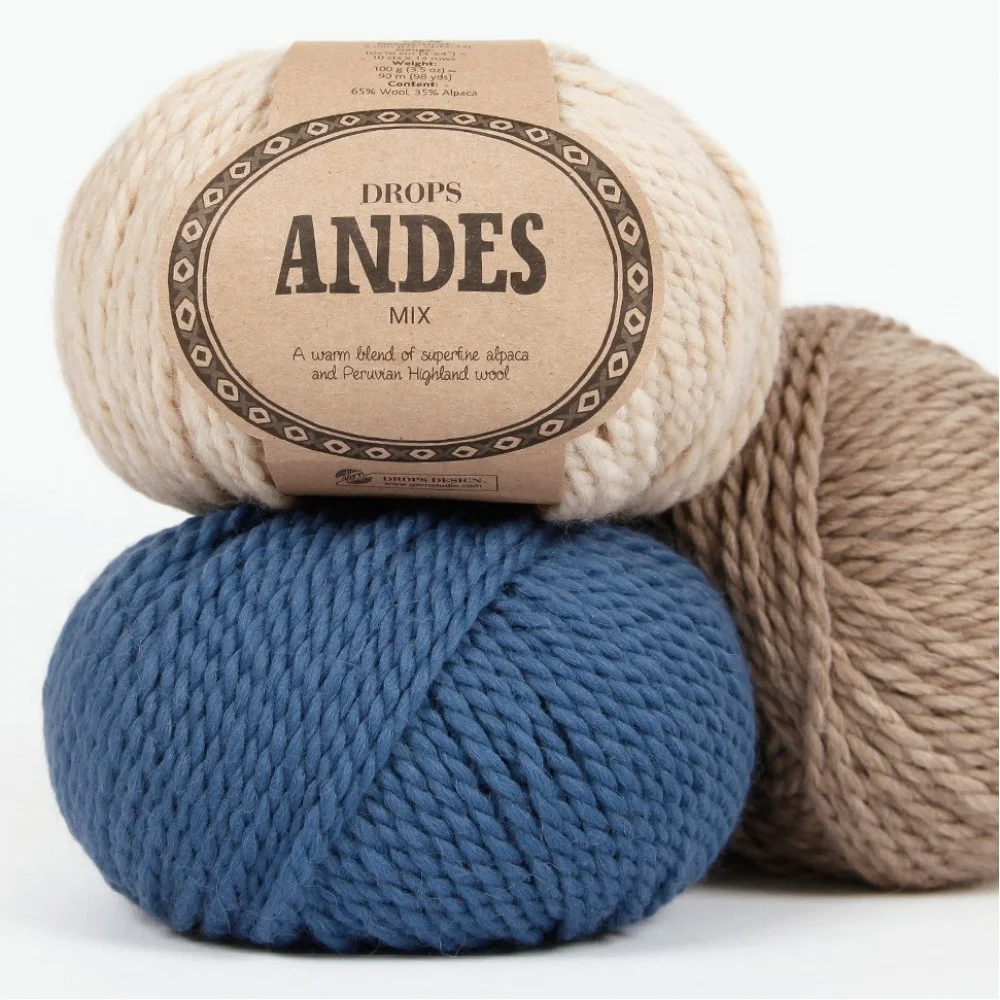 DROPS Andes Is A Super Bulky Yarn Made Of Superfine Alpaca And Highland DROPS Andes Is A Super Bulky Yarn Made Of Superfine Alpaca And Highland