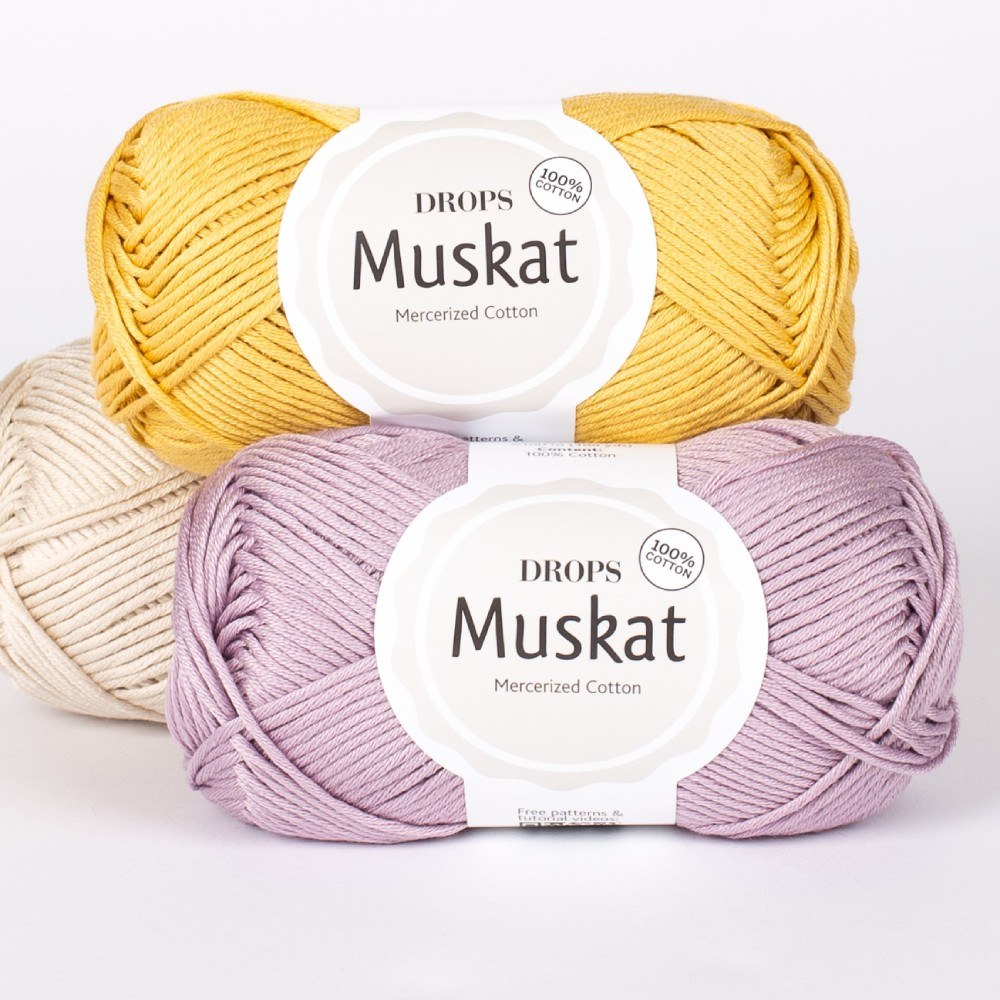 DROPS Muskat is very popular Egyptian cotton yarn. Best selling yarn ...