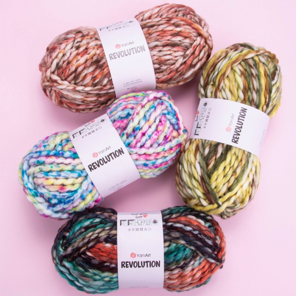 Revolution chunky wool blend yarn by Yarnart. Online yarn shop Hobiyarn ...